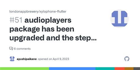 Audioplayers Package Has Been Upgraded And The Steps Shown Dont Work