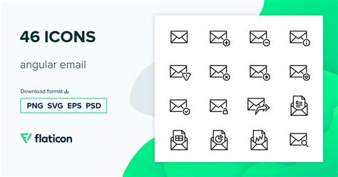Pack De Iconos Angular Email Outline 46 Iconos SVG