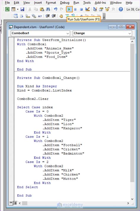 How To Make Multiple Dependent Drop Down List With Excel Vba
