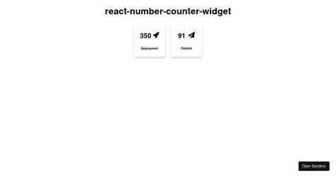 React Number Counter Widget Examples Codesandbox