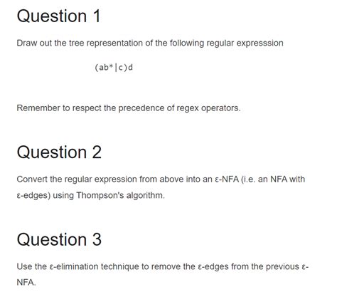 Solved Question 1 Draw Out The Tree Representation Of The Chegg Com