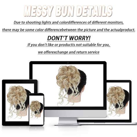 Moño Desordenado Con Clip De Garra Rizado Ondulado Pelo Sintético