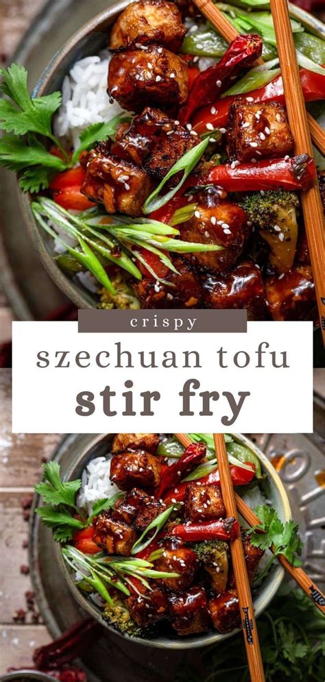 Crispy Szechuan Tofu And Vegetable Stir Fry Recipe Spicy Recipes