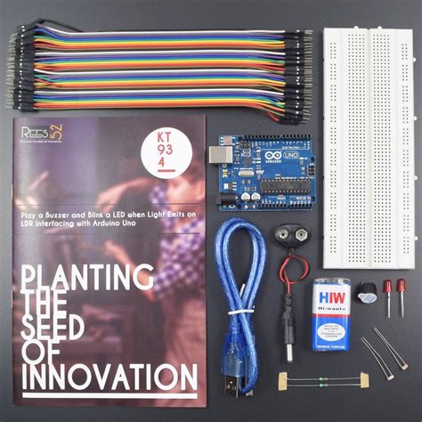 Play A Buzzer And Blink An Led When Light Emits On Ldr Interfacing Wit