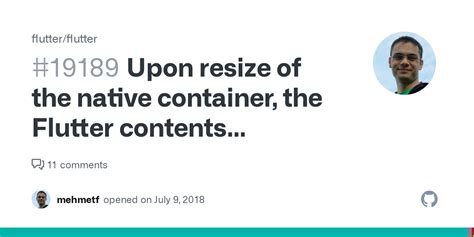 Upon Resize Of The Native Container The Flutter Contents Momentarily