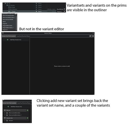 Issue With Variants Disappearing In Variant Editor Developer Nvidia