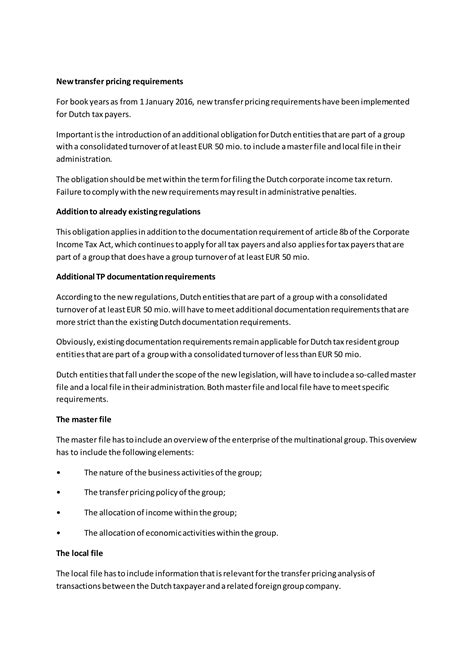 Transfer Pricing Memo Pdf