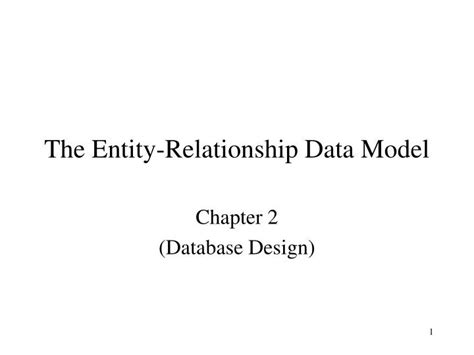 PPT The Entity Relationship Data Model PowerPoint Presentation Free Download ID