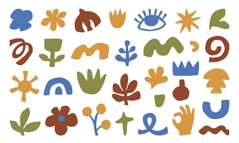 부드러운 색상의 찢어진 절단 요소 세트입니다 다양한 디자인 요소의 모음입니다 모양에 대한 스톡 벡터 아트 및 기타 이미지 모양 새 합성 이미지 Istock