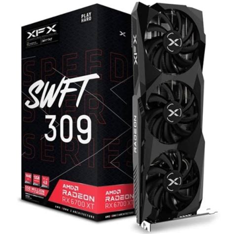 کارت گرافیک XFX AMD Radeon RX 6700 XT SWFT 309 ظرفیت 12 گیگا بایت نوآور شاپ