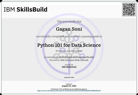 Python Datascience Ibm Learning Analytics Ai Machinelearning Gagan Soni
