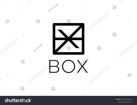 Box Technology Logo Design Templates Stock Vector Royalty Free