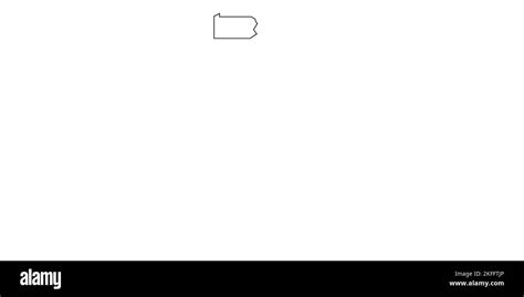 Pennsylvania State Of United States Of America Usa Simplified Thick