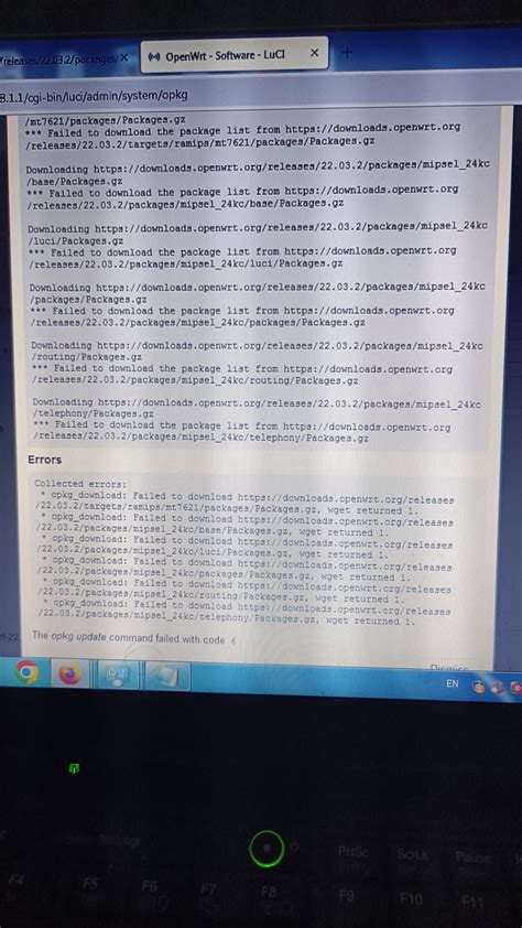 Update List Problem Installing And Using Openwrt Openwrt Forum