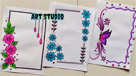 EASY SIMPLE BORDER DESIGNS FOR PROJECT PROJECT WORK DESIGNS FILE