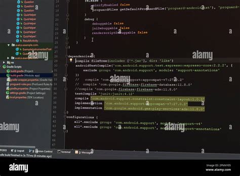 Android Development Manifest File Coding Stock Photo Alamy
