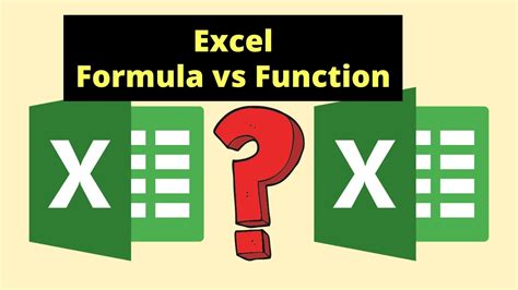 Difference Between Formula And Function In Excel Youtube