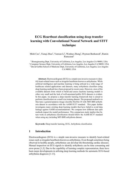 Ecg Heartbeat Classification Using Deep Transfer Learning With