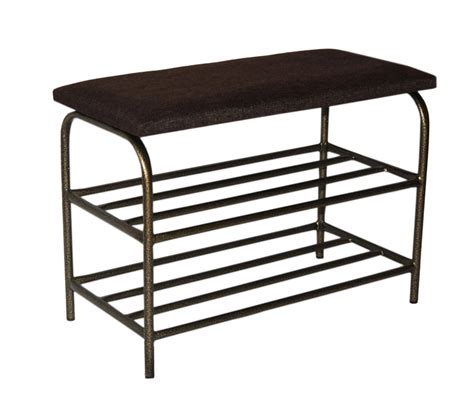 Банкетка Тела каркас бронза з мяким сидінням коричневого кольору Наша Ковка купить онлайн на