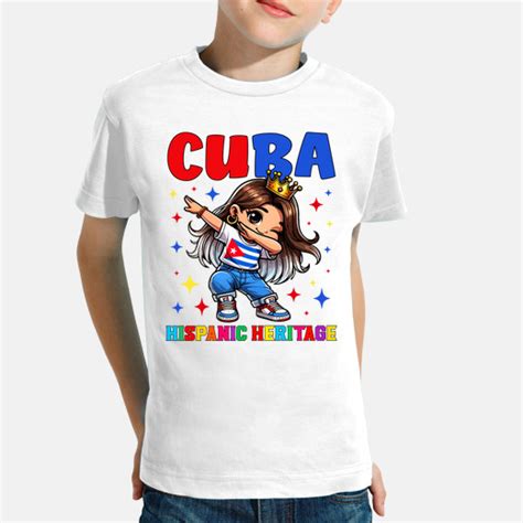 Camiseta Niños Chica Cubana Dabbing Niña De Herencia H Latostadora