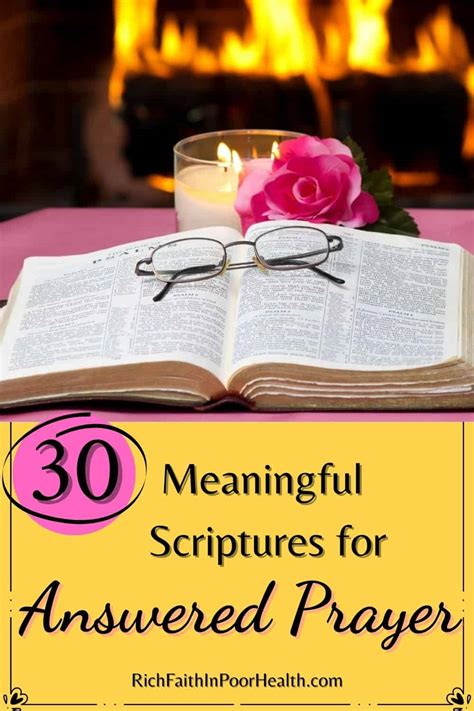 30 Meaningful Scriptures For Answered Prayer Rich Faith In Poor Health