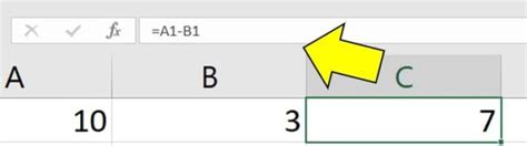 Fórmulas para restar en Excel