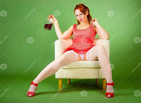 Fille Du Type Pin Vers Le Haut Photo Stock Image Du Sensuel Pose