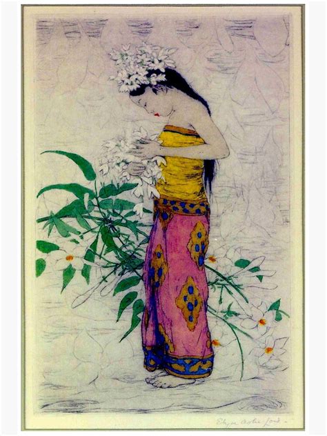 Elyse Ashe Lord Vintage Extremely Rare Woodblock Print Of A Young