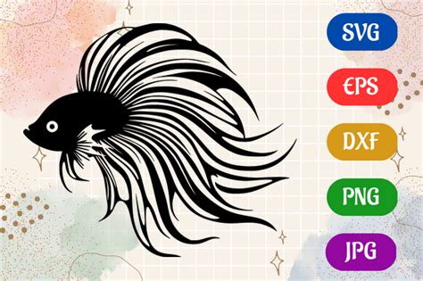 Betta Fish Silhouette Svg Eps Dxf Graphic By Creative Oasis
