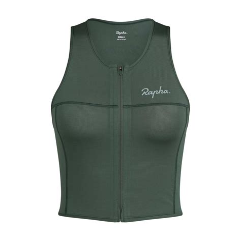 Womens Cropped Zip Tank Rapha