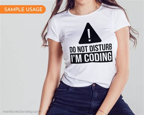 Programmer Quote Svg Don T Disturb I M Coding Warning Sign