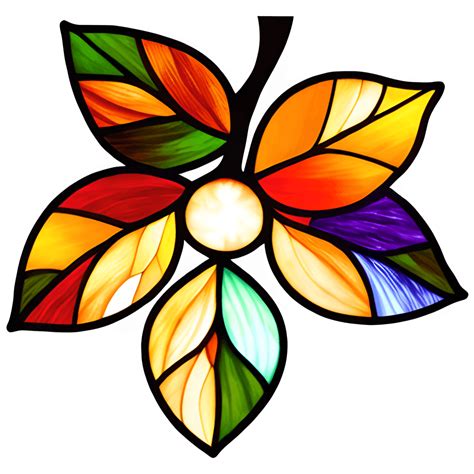 Masculine Stained Glass Autumn Fruits And Leaves · Creative Fabrica