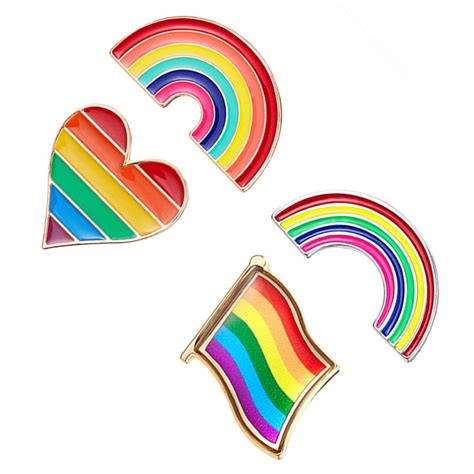 4 szt Moda Tęczowa flaga w kształcie broszki 12513867838 oficjalne