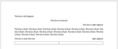 How To Apply Both Left And Right Alignment By Using A Table In Microsoft Word