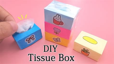 Diy Mini Tissue Paper Box 折紙迷妳紙巾盒 Youtube