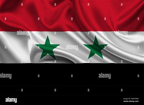 High Detailed Flag Of Syria National Syria Flag Asia 3d Illustration