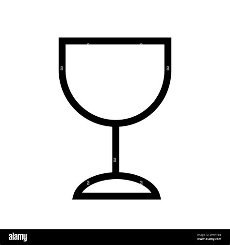 Wine Glass Line Icon Vector Illustration Isolated Stock Vector Image