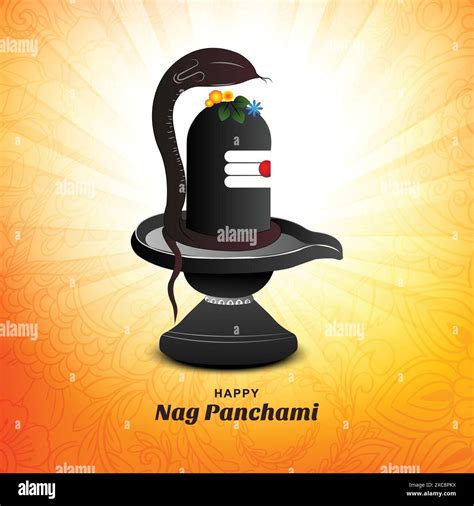 Beautiful Nag Panchami Card On Indian Festival Celebration Background
