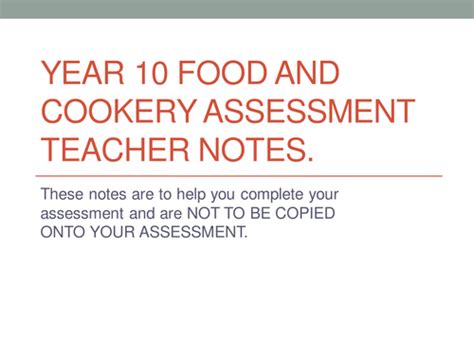 Ncfe Unit 1 Food And Cookery Teaching Resources