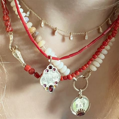Coral String Strand With Gold Clasp