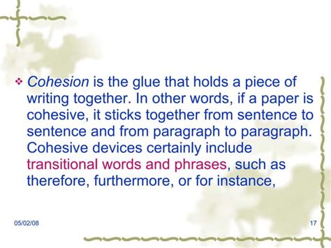 Coherence And Cohesion Ppt