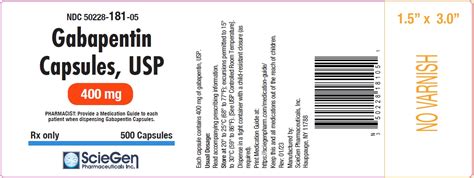 Gabapentin Capsules Package Insert