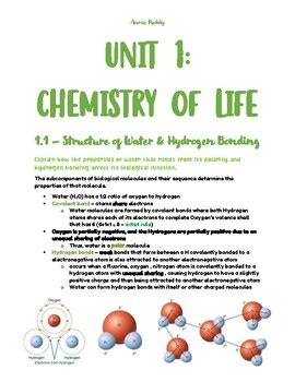 AP Bio Outline Study Guide Unit 1 By Aarav Reddy TPT