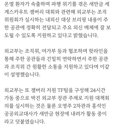 외교부 조직위 브리핑 외신 매체에 잘 보도되도록 지원 정치시사 에펨코리아