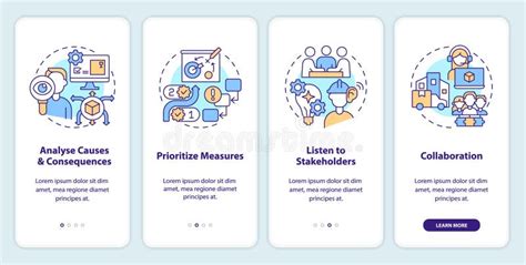 Disruption Action Plan Onboarding Mobile App Screen Stock Vector Illustration Of Vector