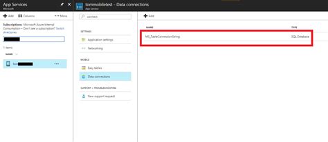 Xamarin Forms Azure App Service C Backend Does Not Create The