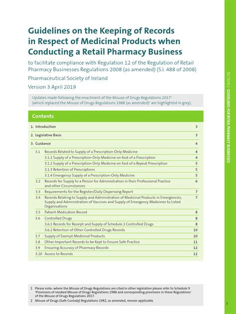 1 11 Guidelines On The Keeping Of Records Pdf Prescription Drugs
