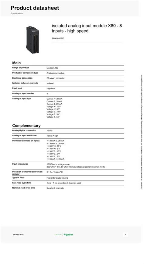 Schneider Analog Input Module Bmxami0810 At ₹ 24580 Analog Input Output Module In Ahmedabad