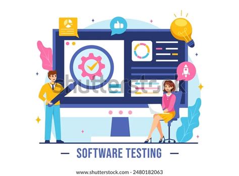 Software Testing Vector Illustration Featuring Application Stock Vector Royalty Free