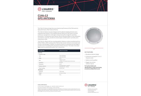 C146 13 Antenna Spec Sheet L3harris® Fast Forward